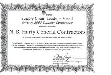 explosive deslagging services | explosive boiler cleaning | N.B. Harty